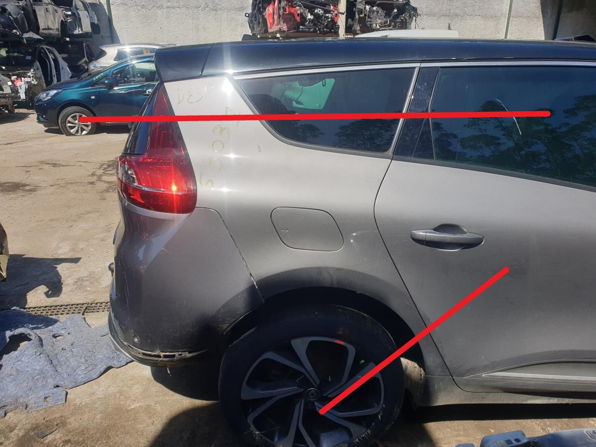 Collision: Right rear quarter panel for RENAULT Grand Scénic IV R9 in ...