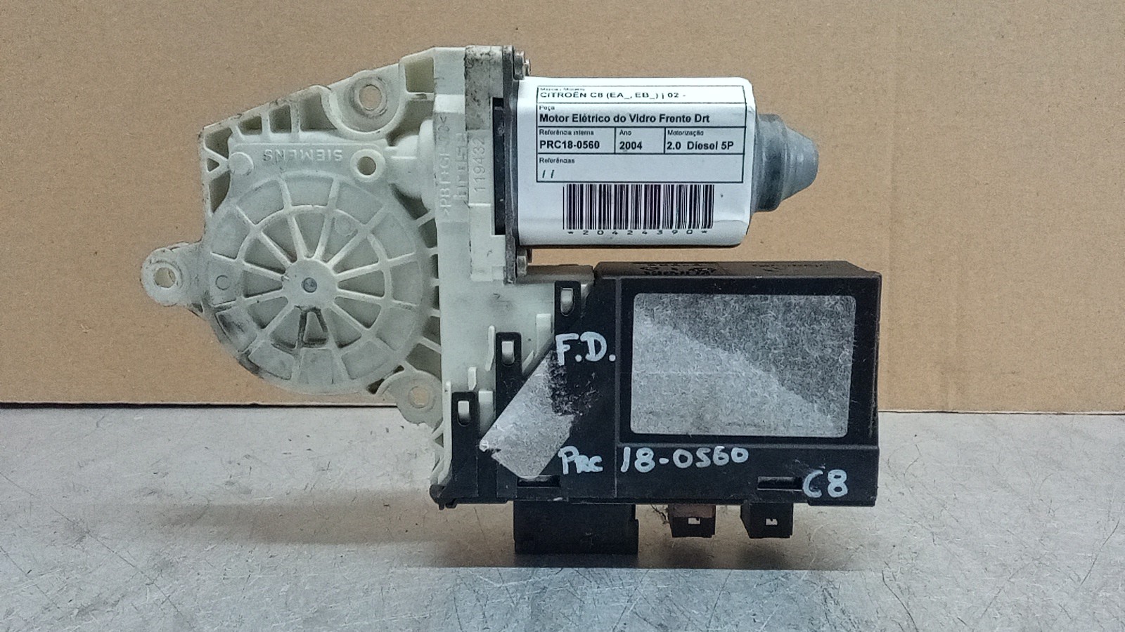 Motor Elétrico do Vidro Frente Drt para CITROEN C8 - |Procarro