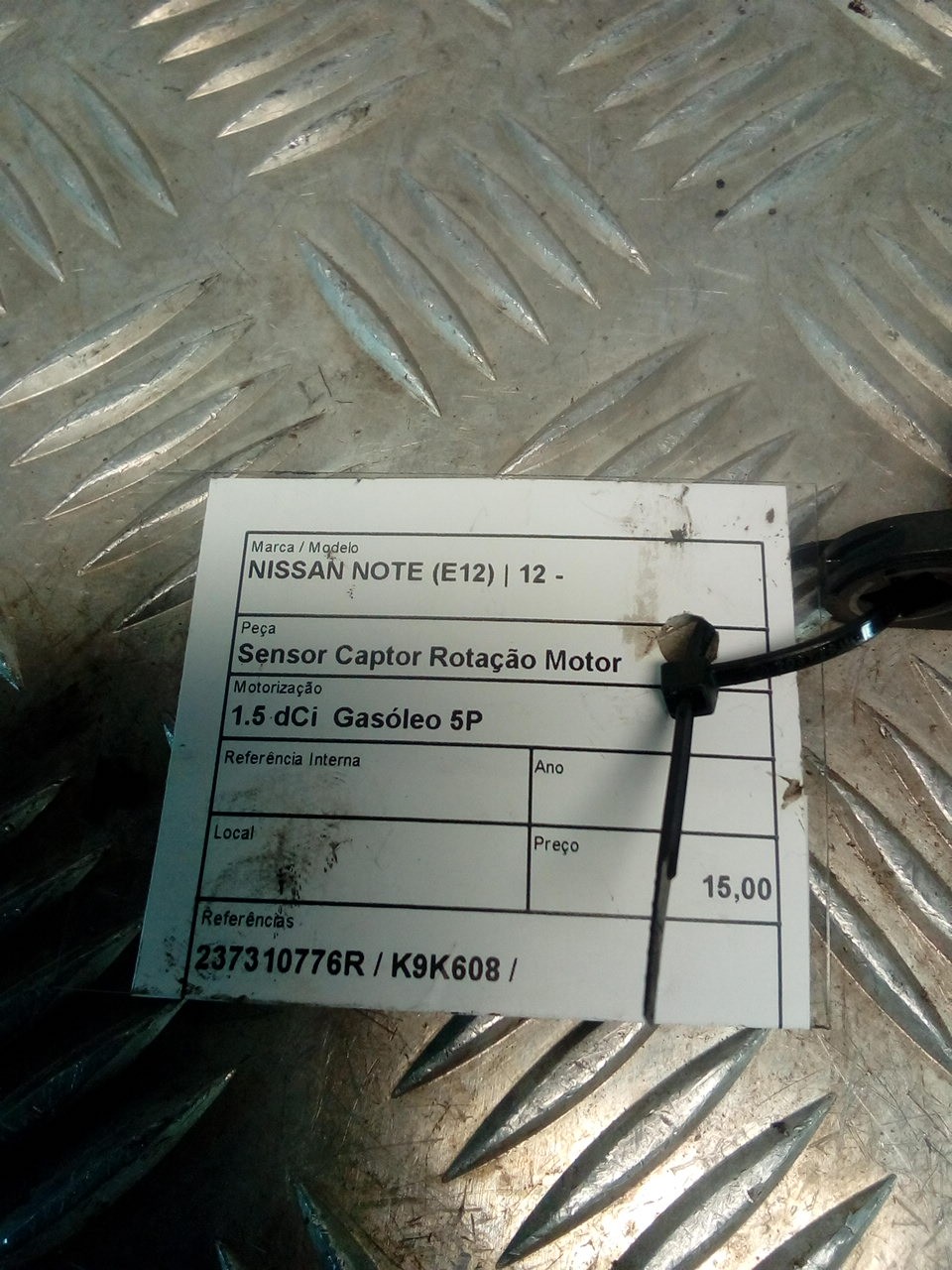 Sensor Captor Rotação Motor for NISSAN NOTE - Original Used Auto Parts ...