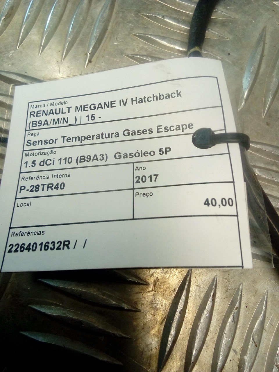 Sensor Temperatura Gases Escape for RENAULT MEGANE IV Hatchback ...