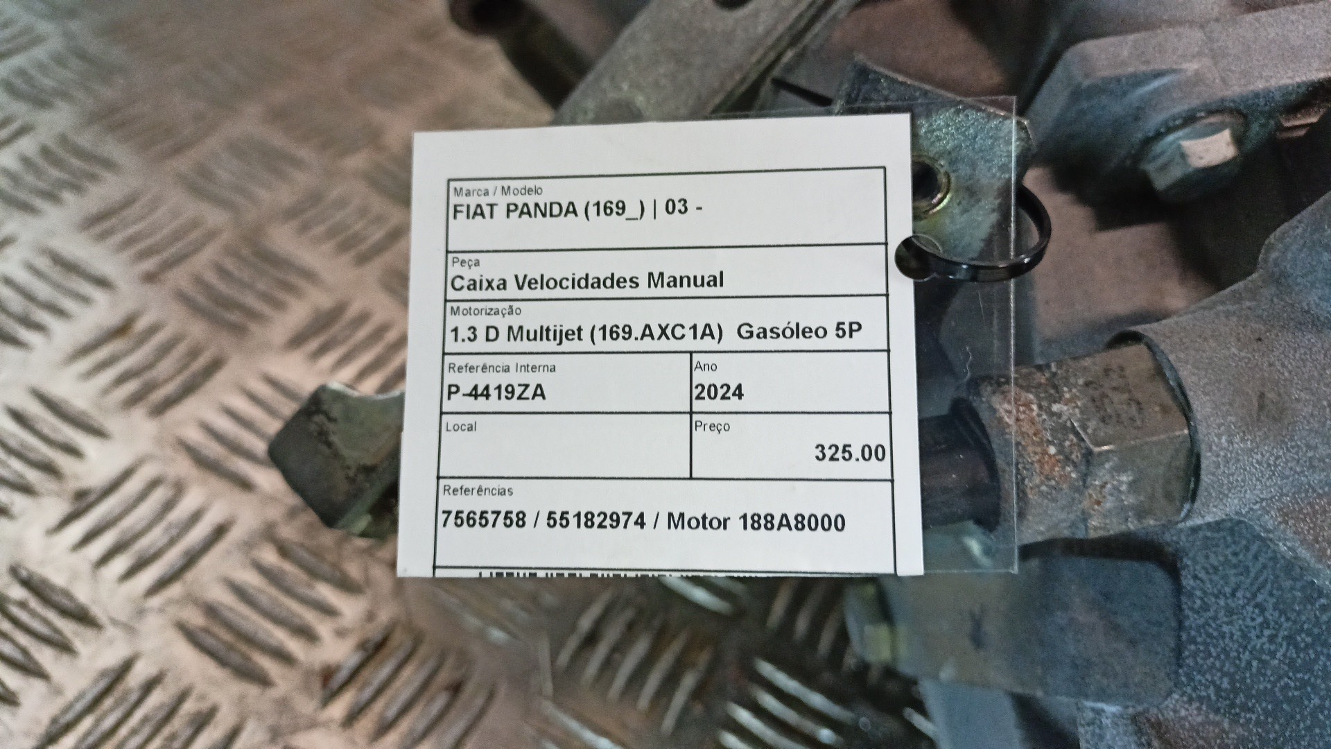 Manual Gearbox para FIAT PANDA - Original Used Auto Parts With Warranty ...
