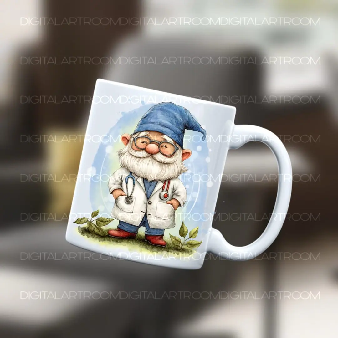 gnome-doctor-clipart-digital-sublimation-design-png