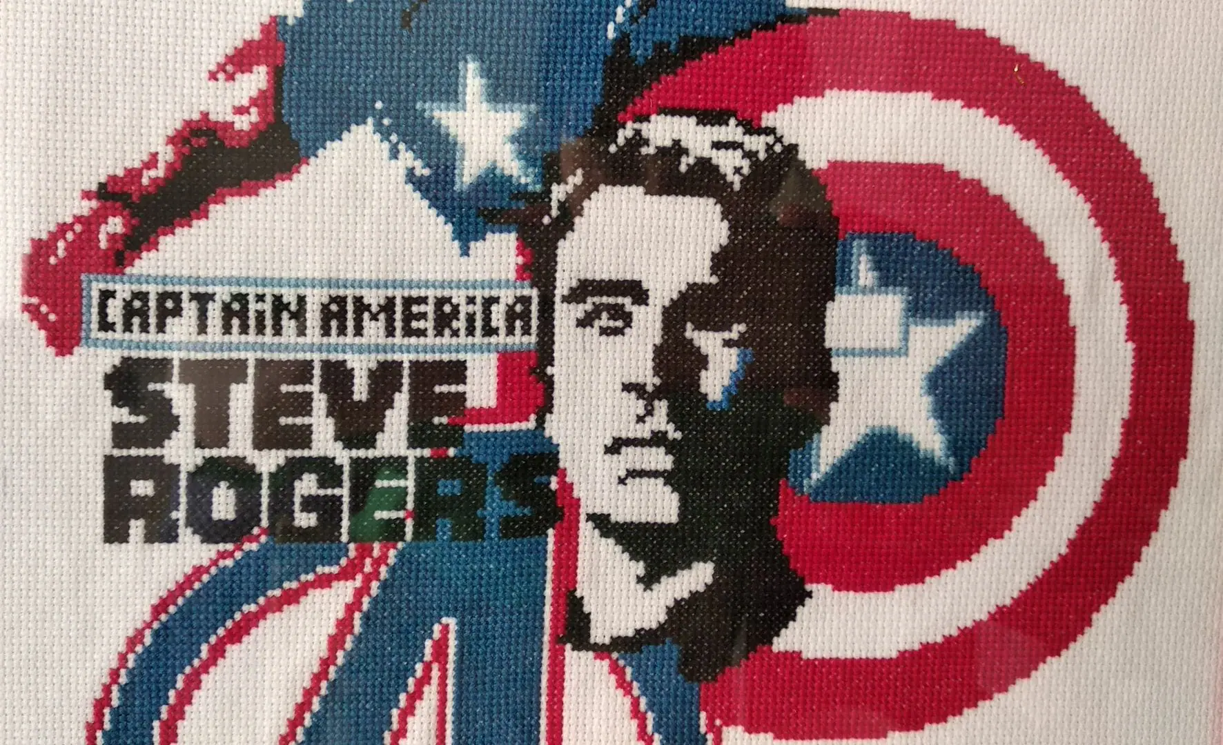 Cross Stitch Pattern Steve Rogers Captain America Marvel MCU