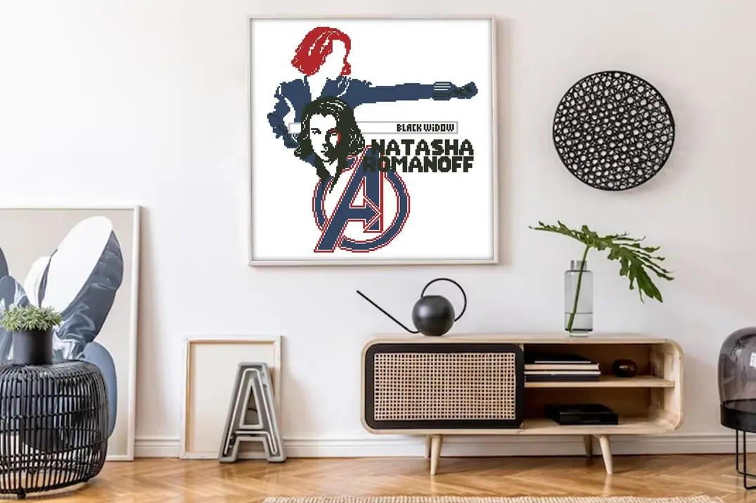 Cross Stitch Pattern Natasha Romanoff Black Widow Marvel