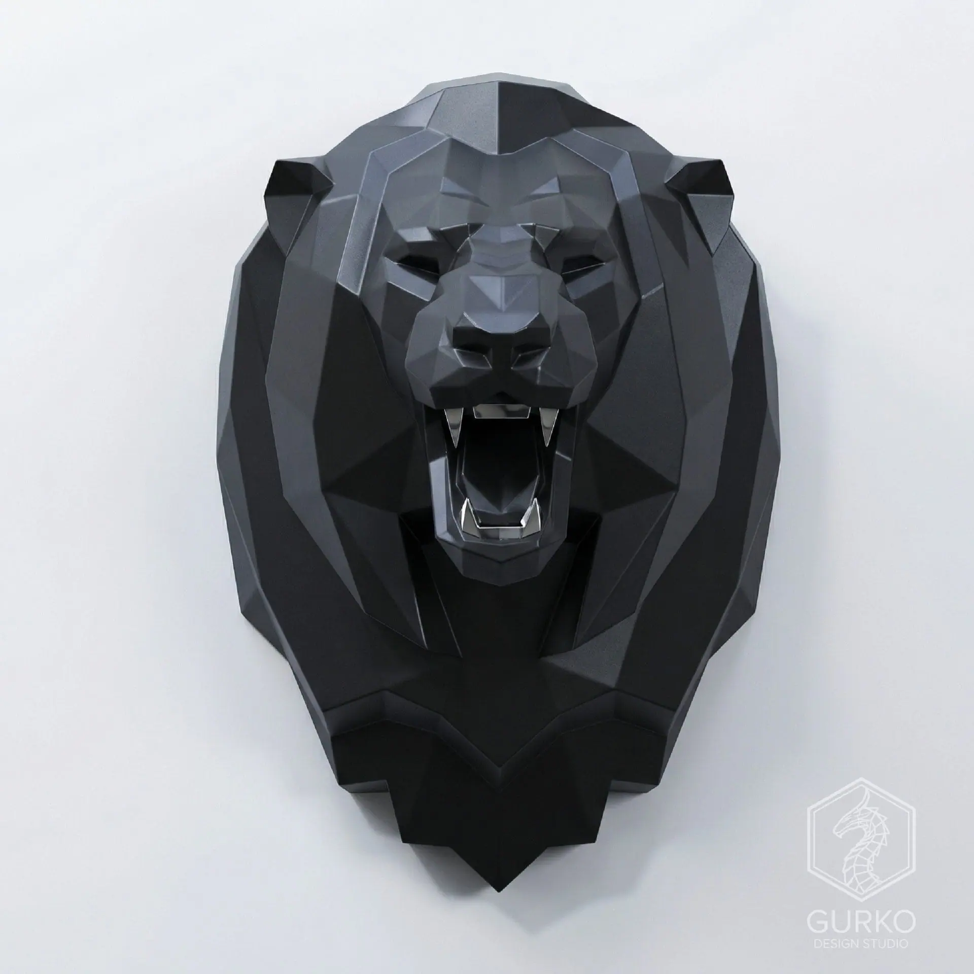Lion Head Metal Papercraft, Cat, DXF, PDF, Digital Template - Crealandia