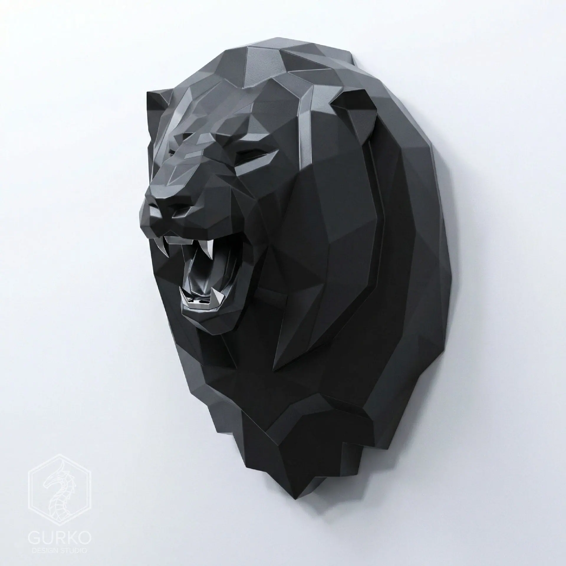 Lion Head Metal Papercraft, Cat, DXF, PDF, Digital Template - Crealandia