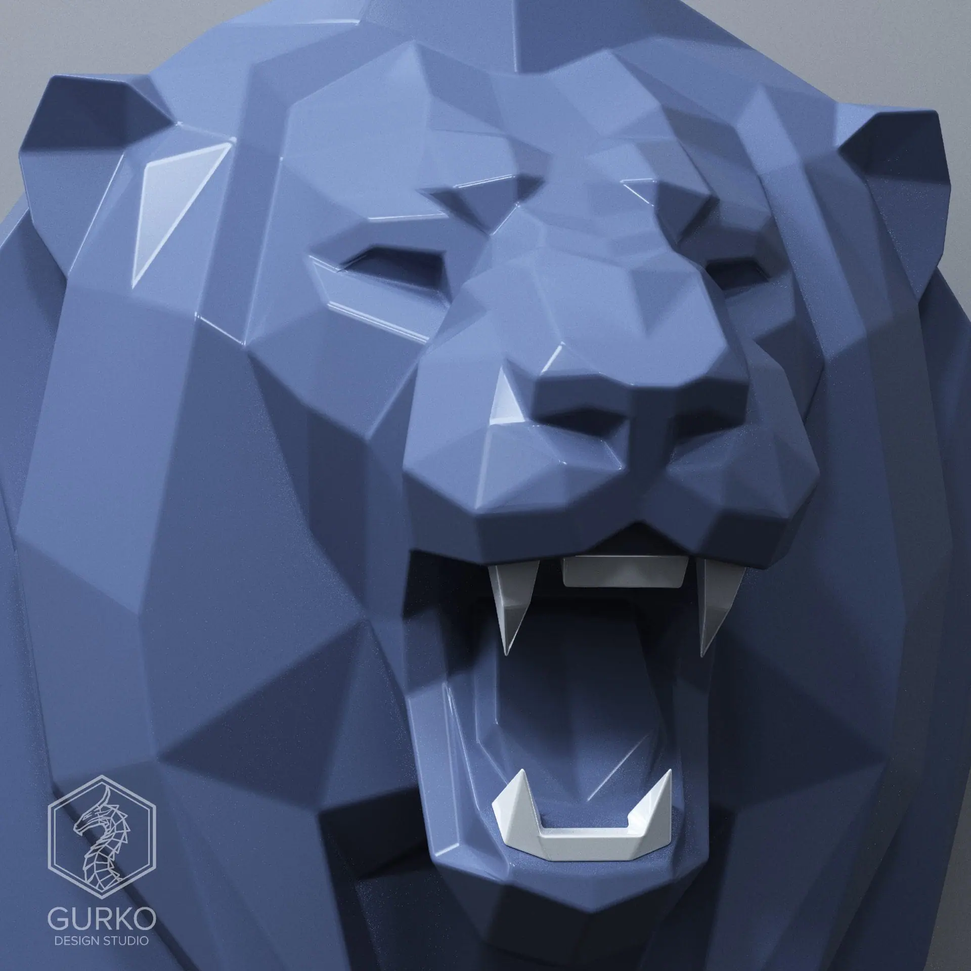 Lion Head Metal Papercraft, Cat, DXF, PDF, Digital Template - Crealandia
