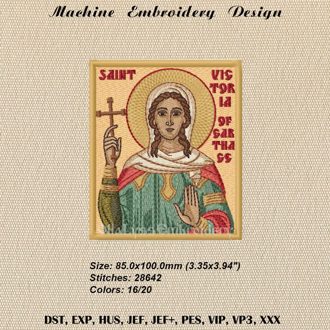 Victoria of Carthage embroidery design