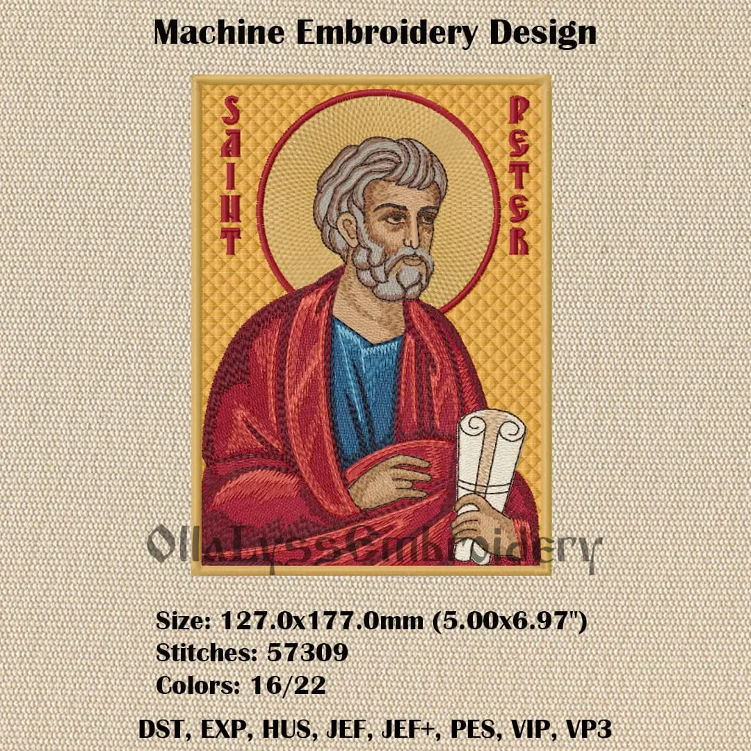 Peter the Apostle embroidery design