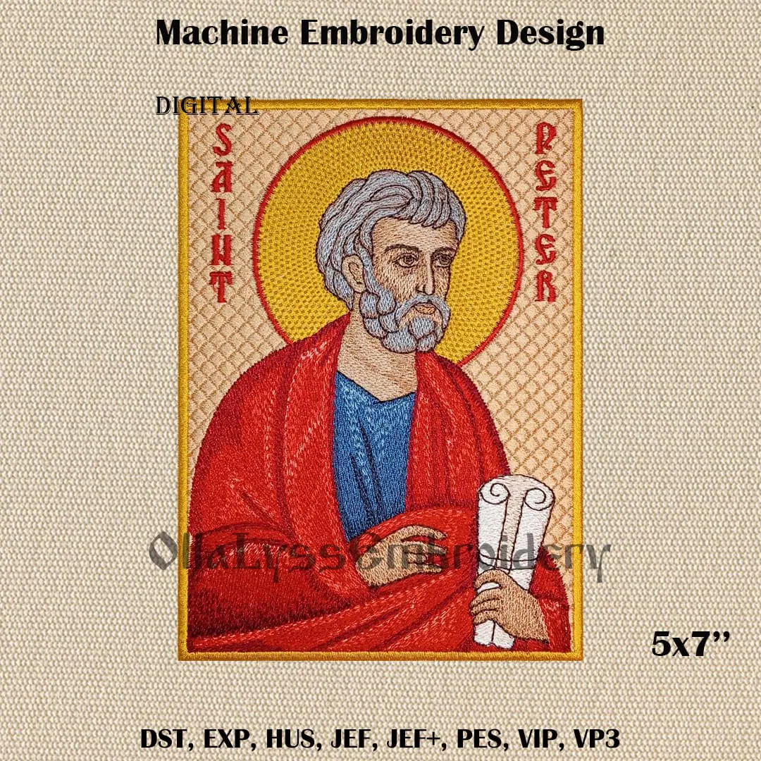 Peter the Apostle embroidery design