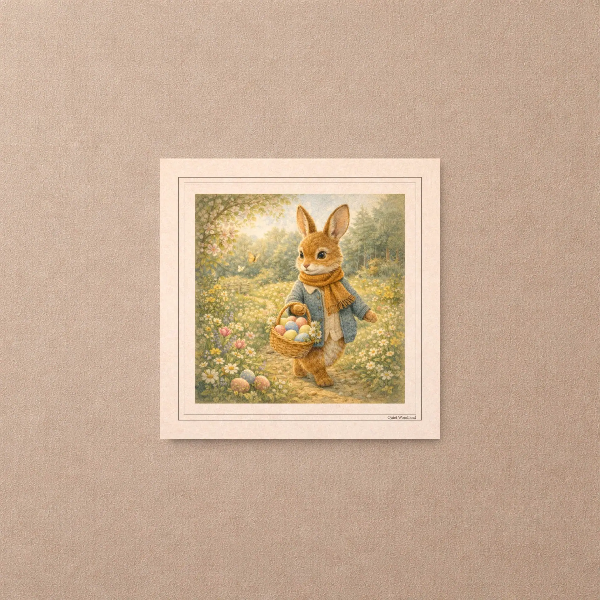 Woodland Easter Printable Postcards Cottagecore Decor