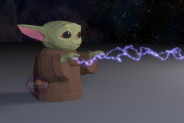 DIY Baby Yoda Grogu template Papercraft PDF - Crealandia