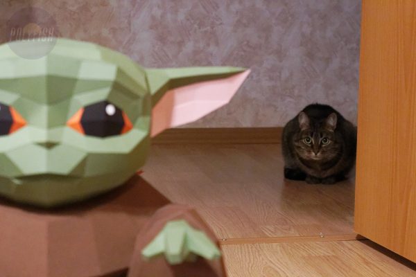 DIY Baby Yoda Grogu template Papercraft PDF - Crealandia