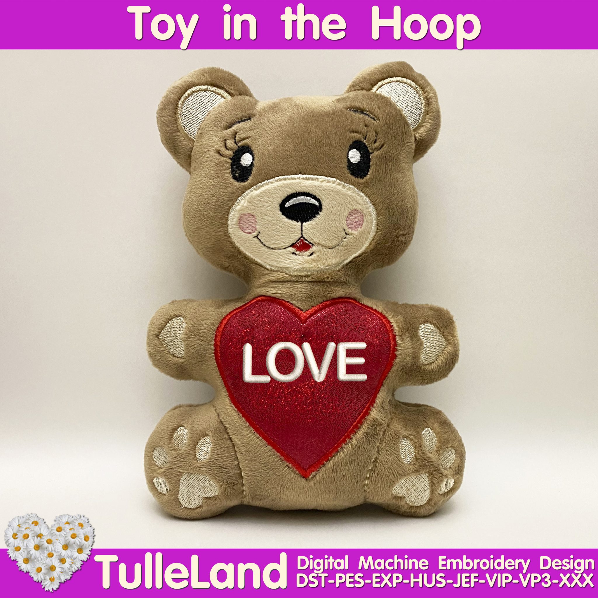 Bear Toy In The Hoop design for Machine Embroidery
