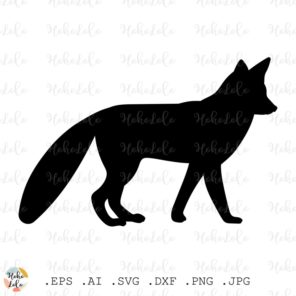 Fox Svg Cricut Silhouette Stencil Templates Dxf Clipart