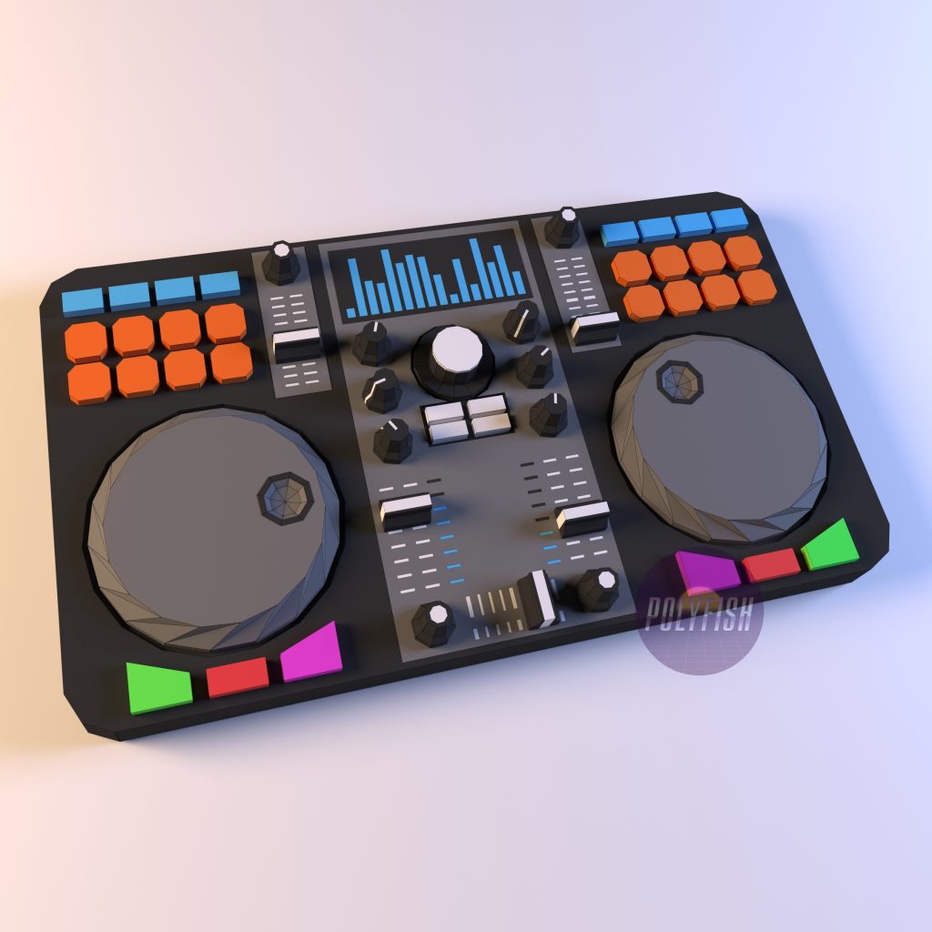 DIY DJ Mixer template Papercraft PDF - Crealandia