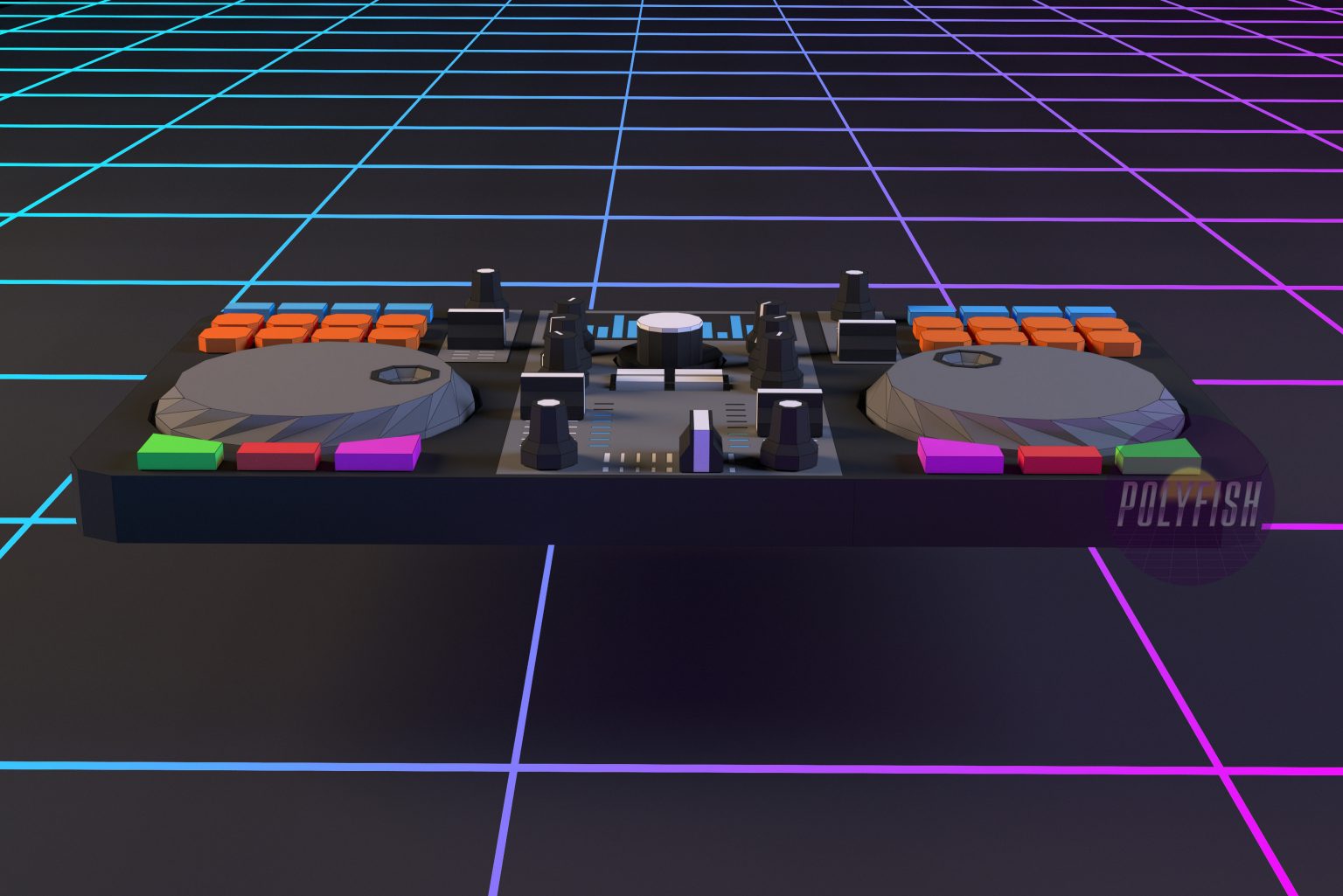 DIY DJ Mixer template Papercraft PDF - Crealandia