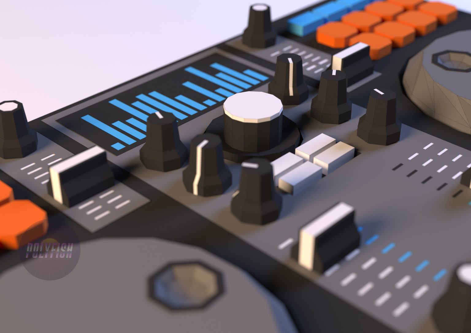DIY DJ Mixer template Papercraft PDF - Crealandia
