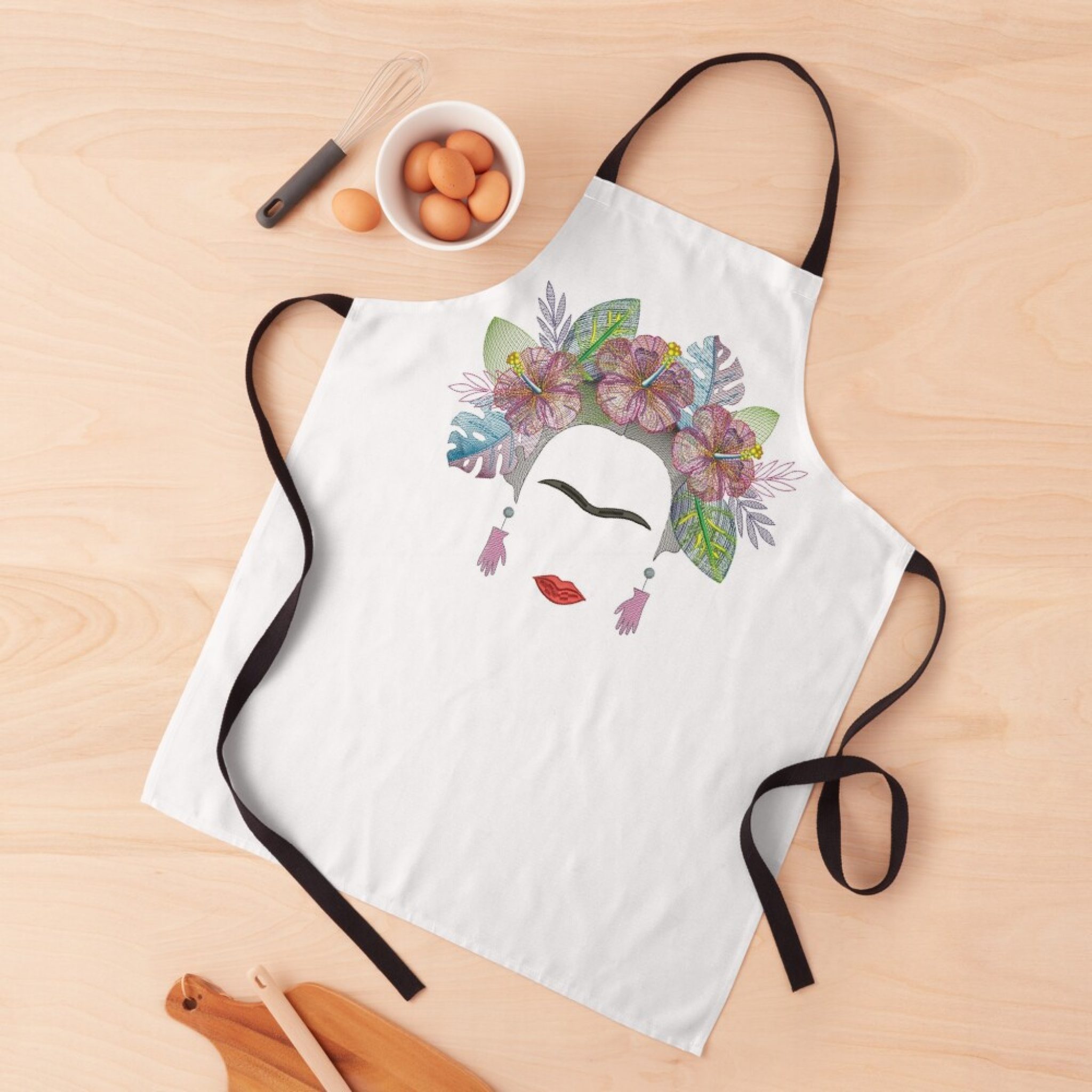 Machine embroidery design Frida Kahlo Tropics - Crealandia