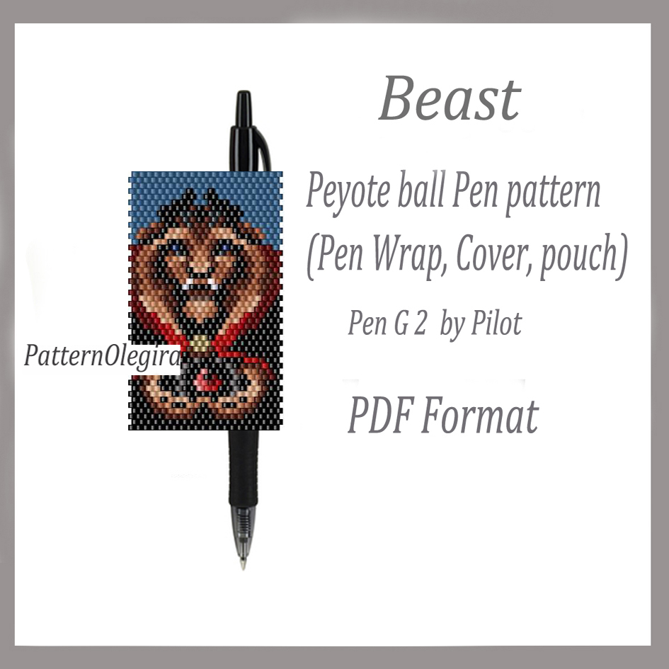 Beast pattern pen wraps Olegirabeadpatterns