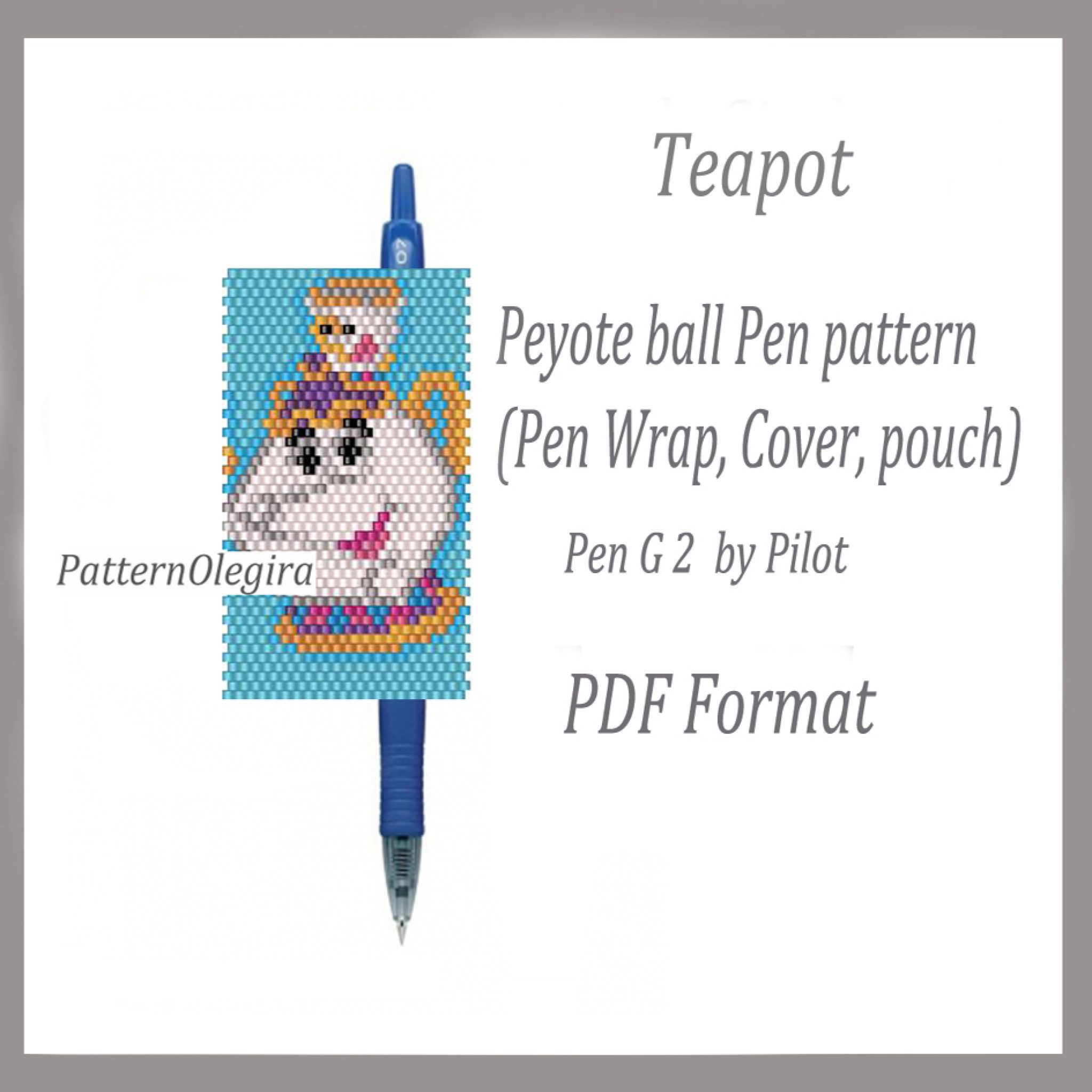 Teapot bead pattern pen wraps Olegirabeadpatterns