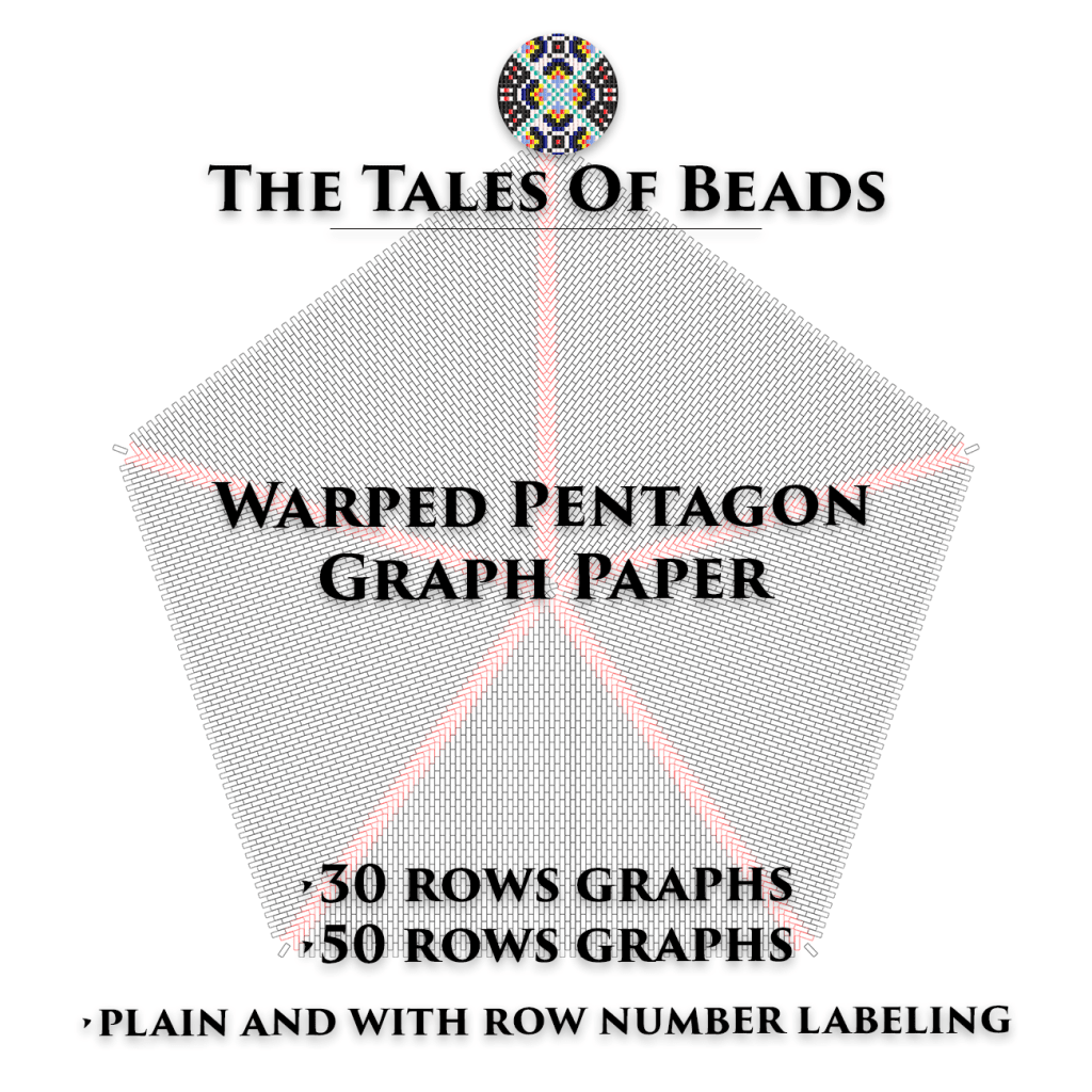 Warped Pentagon Graphs - Seed Bead Graph Paper Warped Pentagon ...