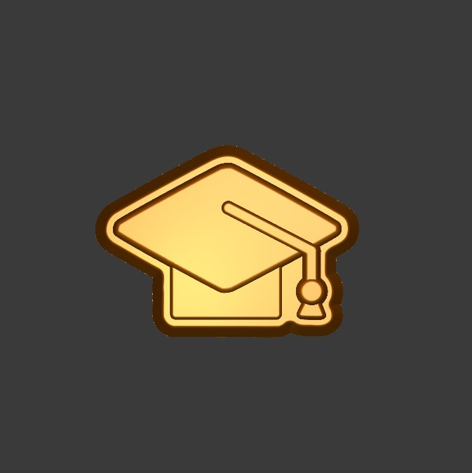 Graduation Cap STL file - Crealandia