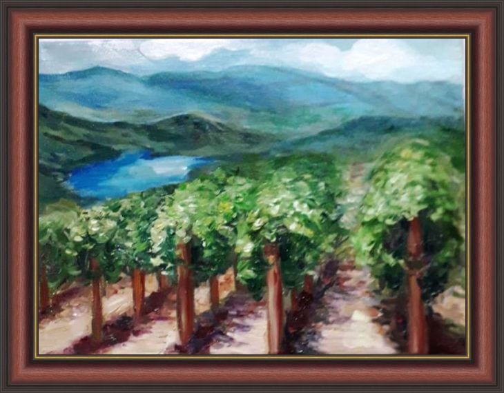 Napa Valley Painting Mountain Artwork Original Art - Crealandia