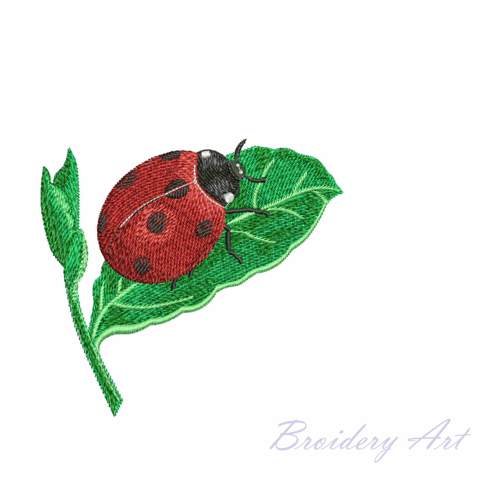 Ladybug-on-a-leaf-machine-embroidery-design - Crealandia
