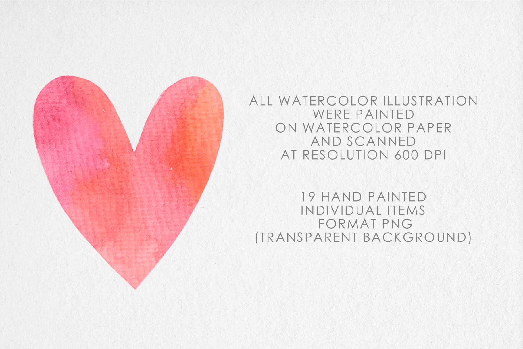 Watercolor Red Pink Hearts Clipart PNG Valentine Day Clipart