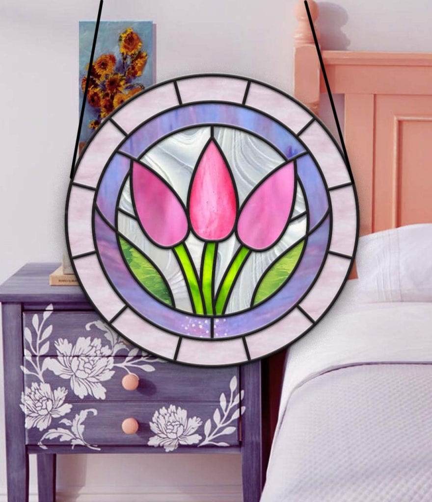 Beginner Stained Glass Patterns, Tulips - Crealandia
