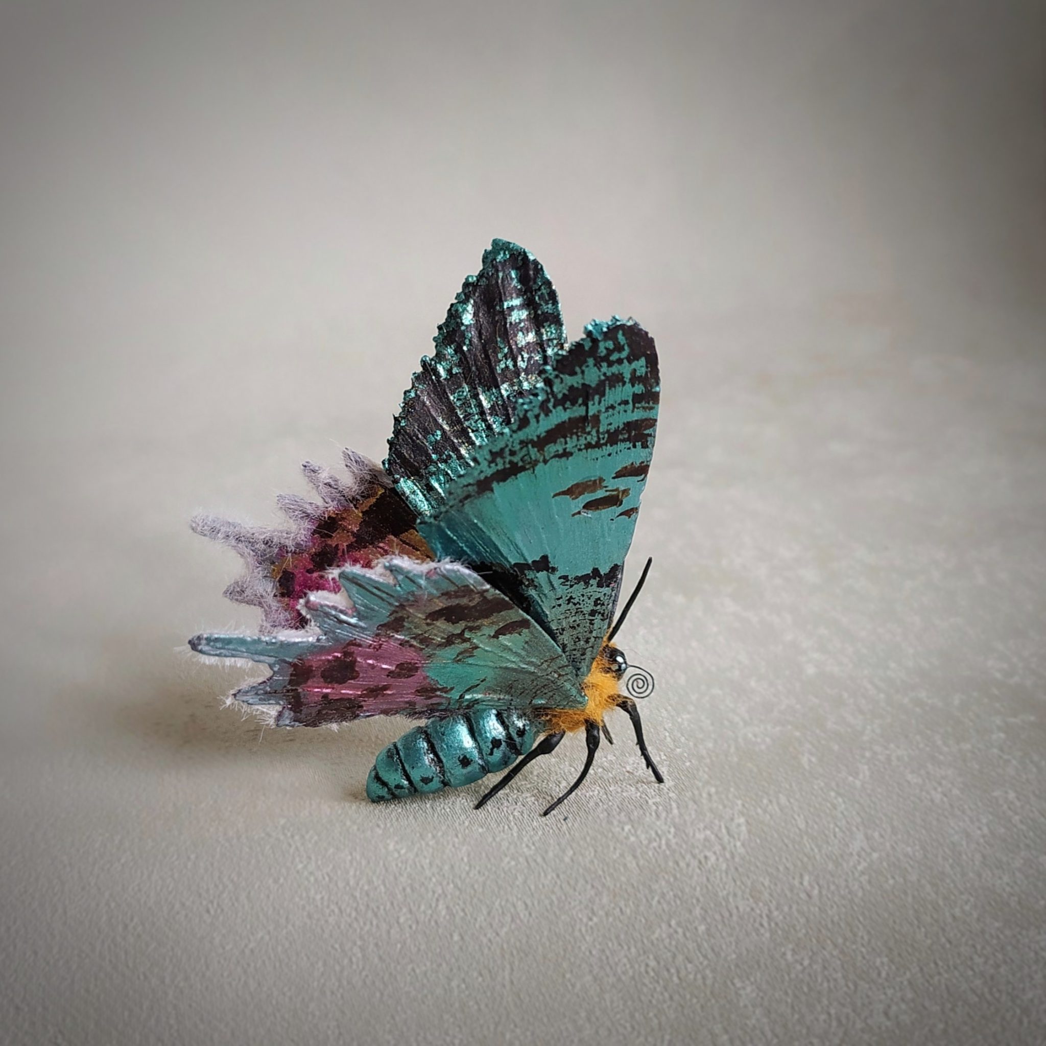 Madagascan sunset moth handmade butterfly - Crealandia