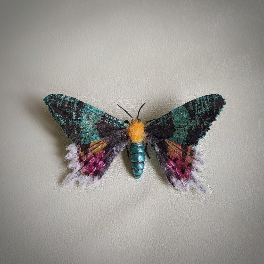 Madagascan sunset moth handmade butterfly - Crealandia