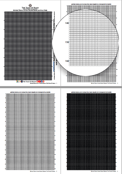 Loom Graph Paper Miyuki Delica - Actual Size Seed Bead Graph Paper ...