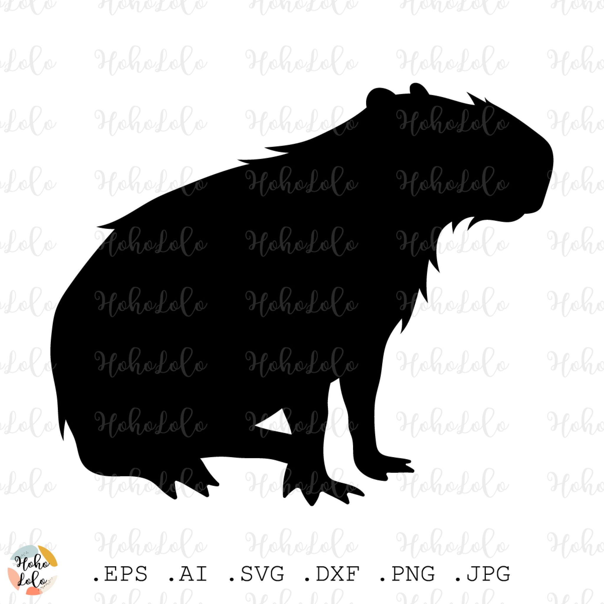 Capybara Svg Silhouette Cricut Clipart Png Stencil Dxf