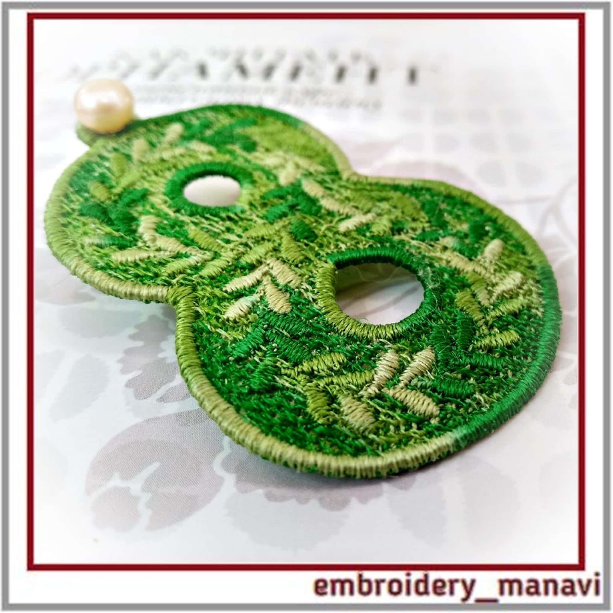 FSL Earrings pendant bookmarks embroidery design by shape 8