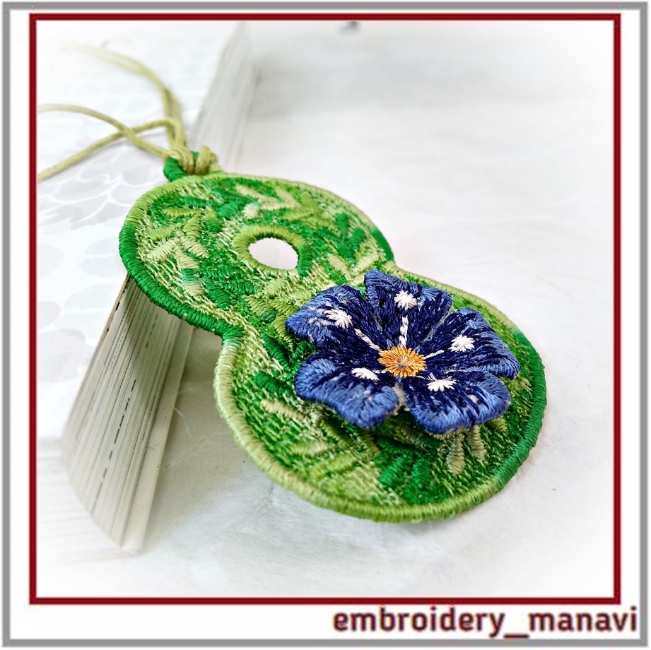 FSL Earrings pendant bookmarks embroidery design by shape 8