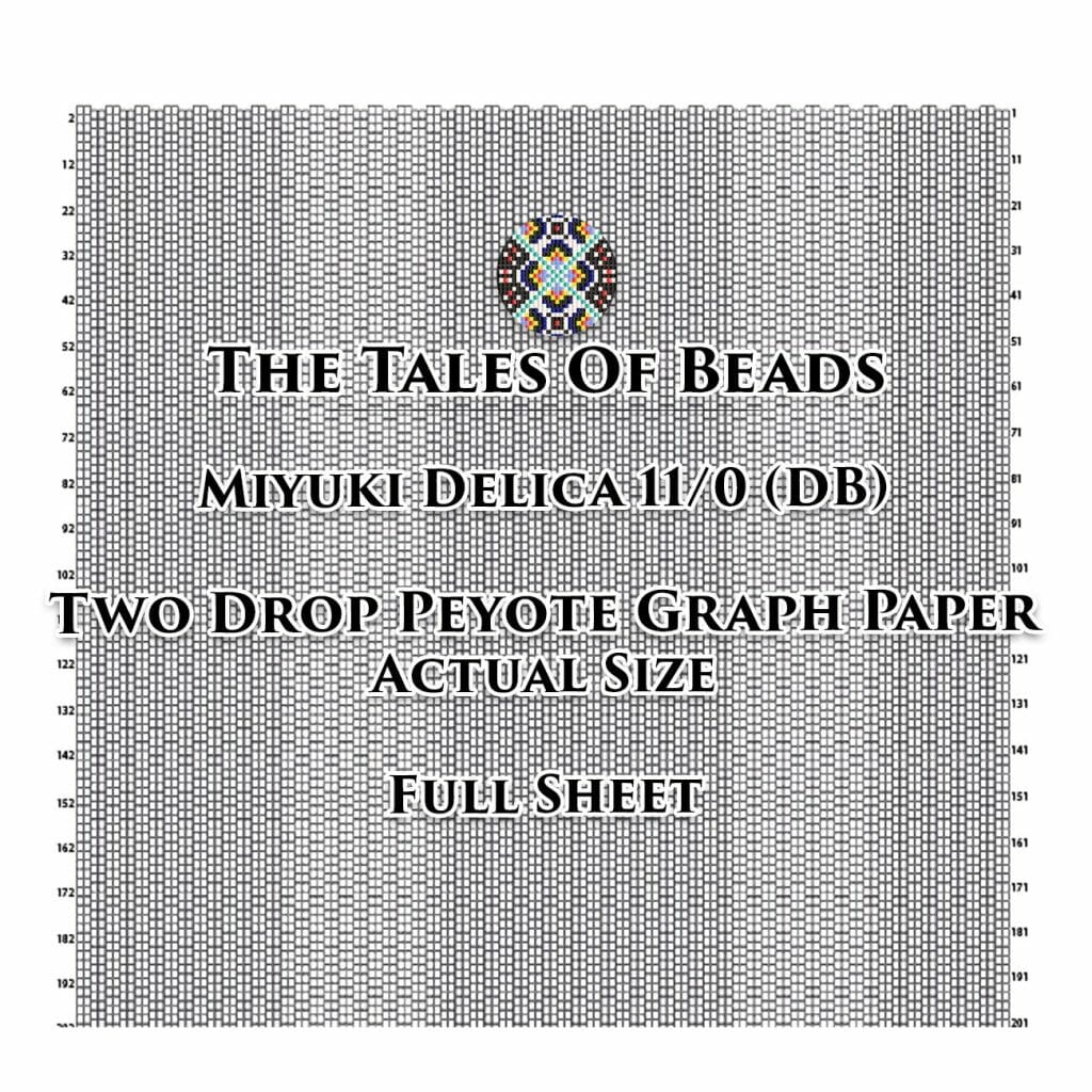 Two Drop Peyote Graph Paper Miyuki Delica 11/0 - Actual Size Seed Bead ...