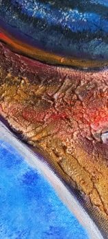 Watermelons painting 20*20" surrealism blue moon art Yalozik