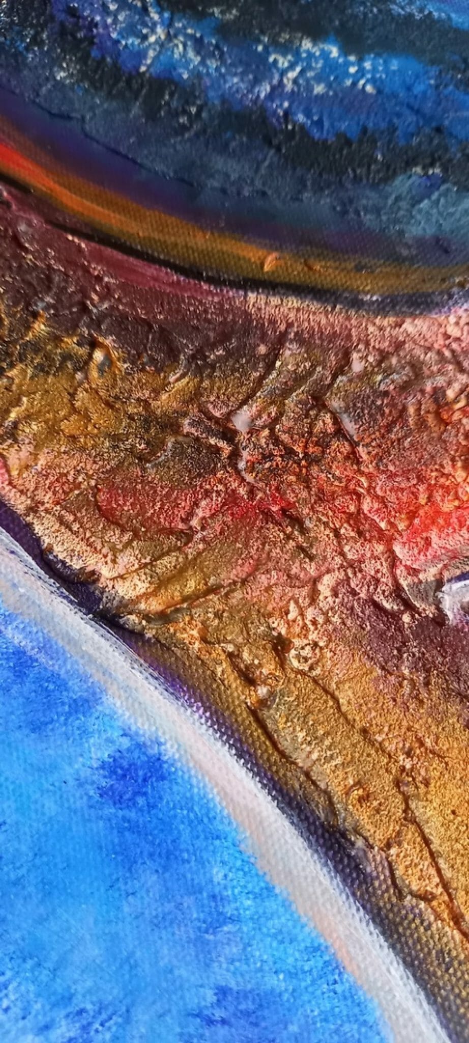 Watermelons painting 20*20" surrealism blue moon art Yalozik