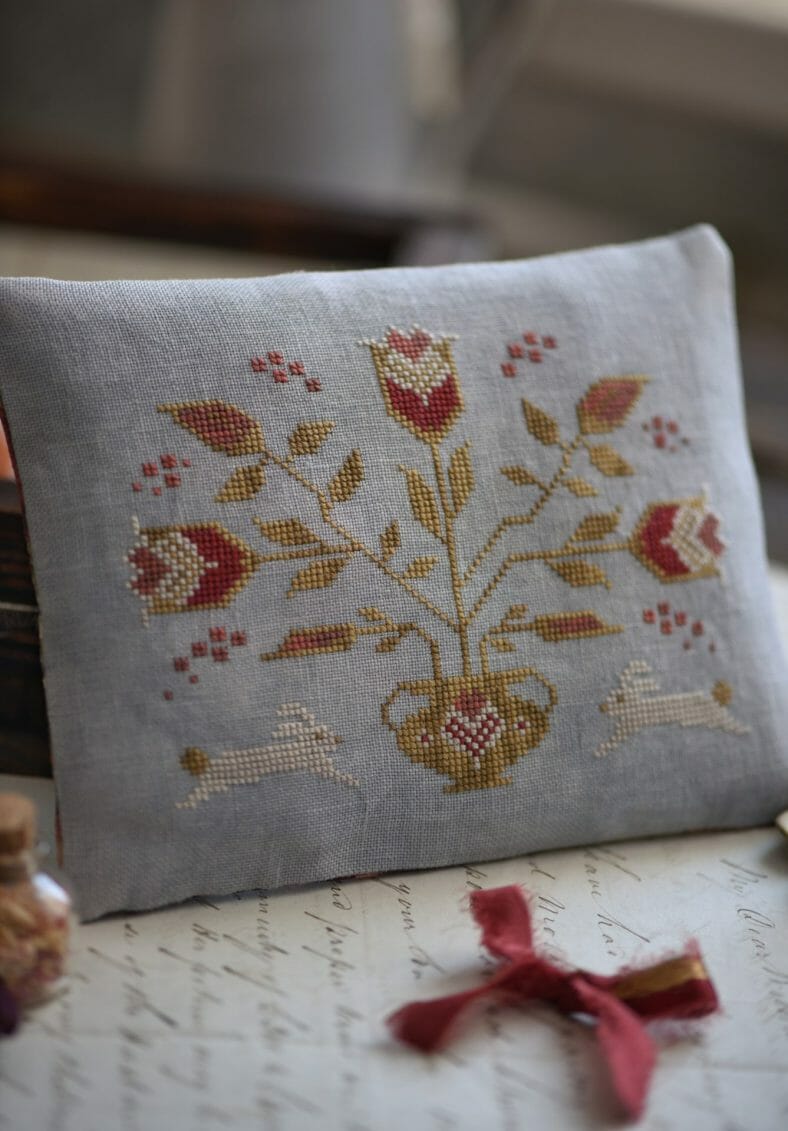 Hooray For Spring PDF Primitive Cross stitch pattern 102X74