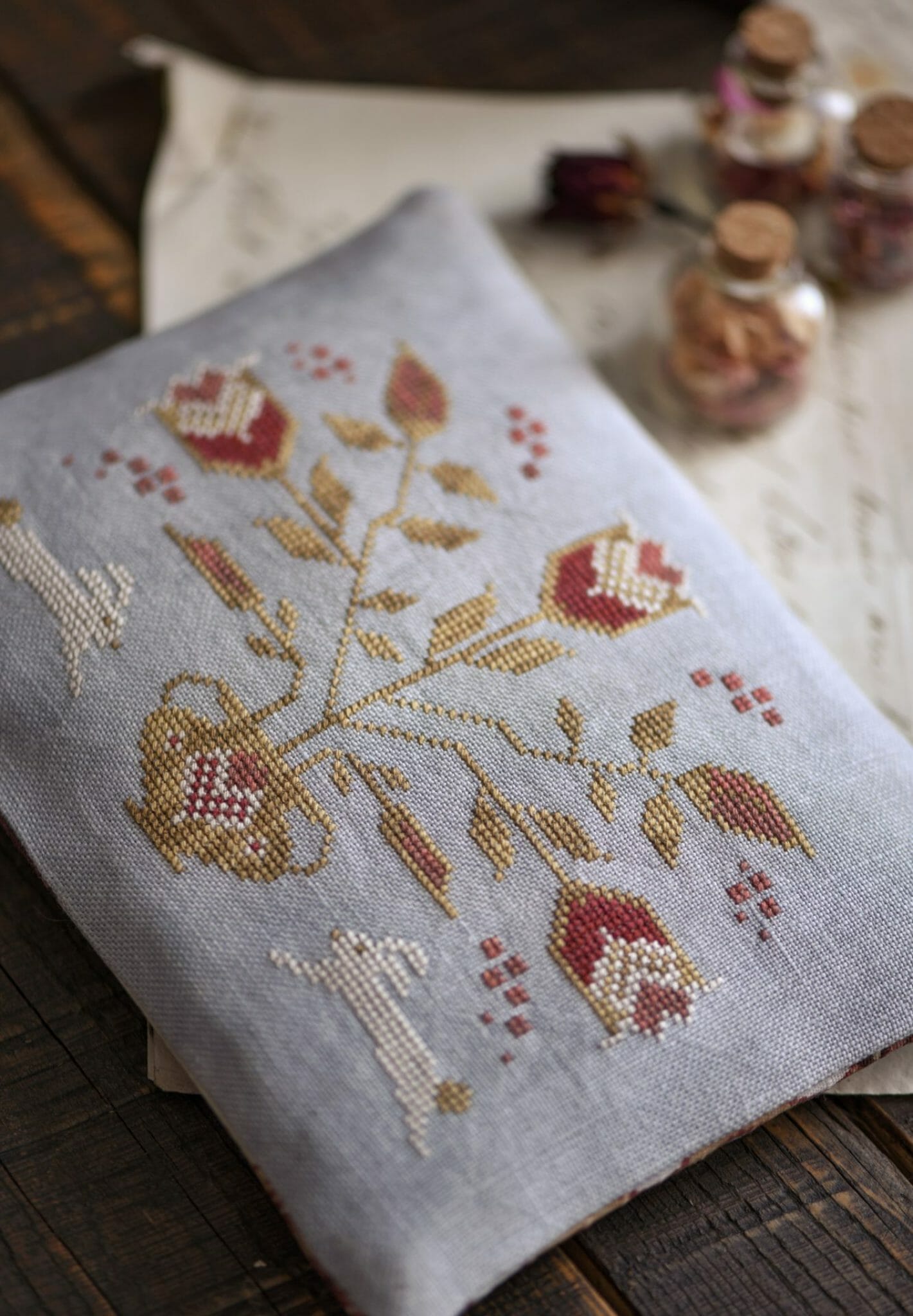 Hooray For Spring PDF Primitive Cross stitch pattern 102X74