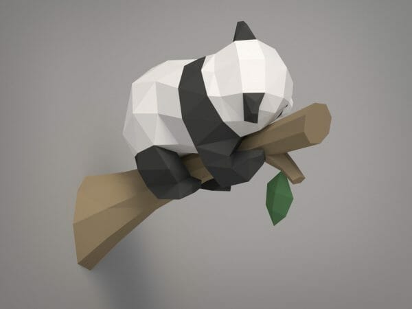 3d Papercraft Panda Wall Sculpture PDF Templates - Crealandia