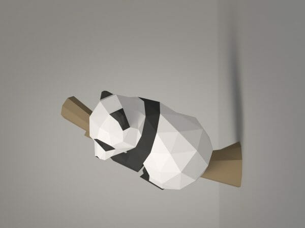 3d Papercraft Panda Wall Sculpture PDF Templates - Crealandia