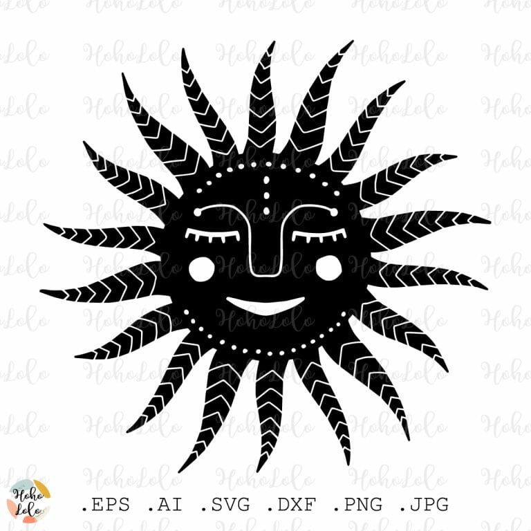 Boho Sun Cricut Clipart Png Magic Scandinavian Dxf