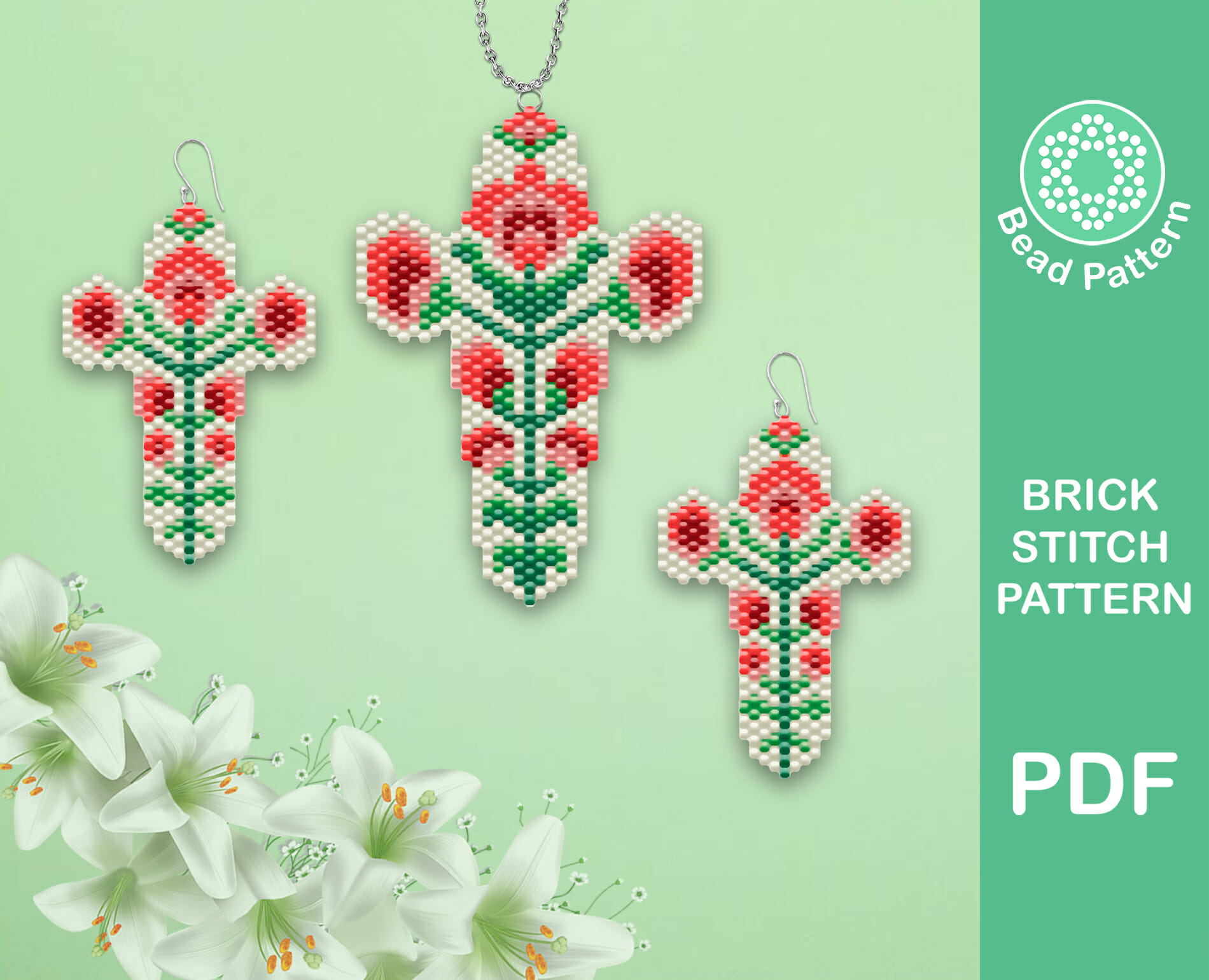 Cross brick stitch patterns PDF miyuki delica