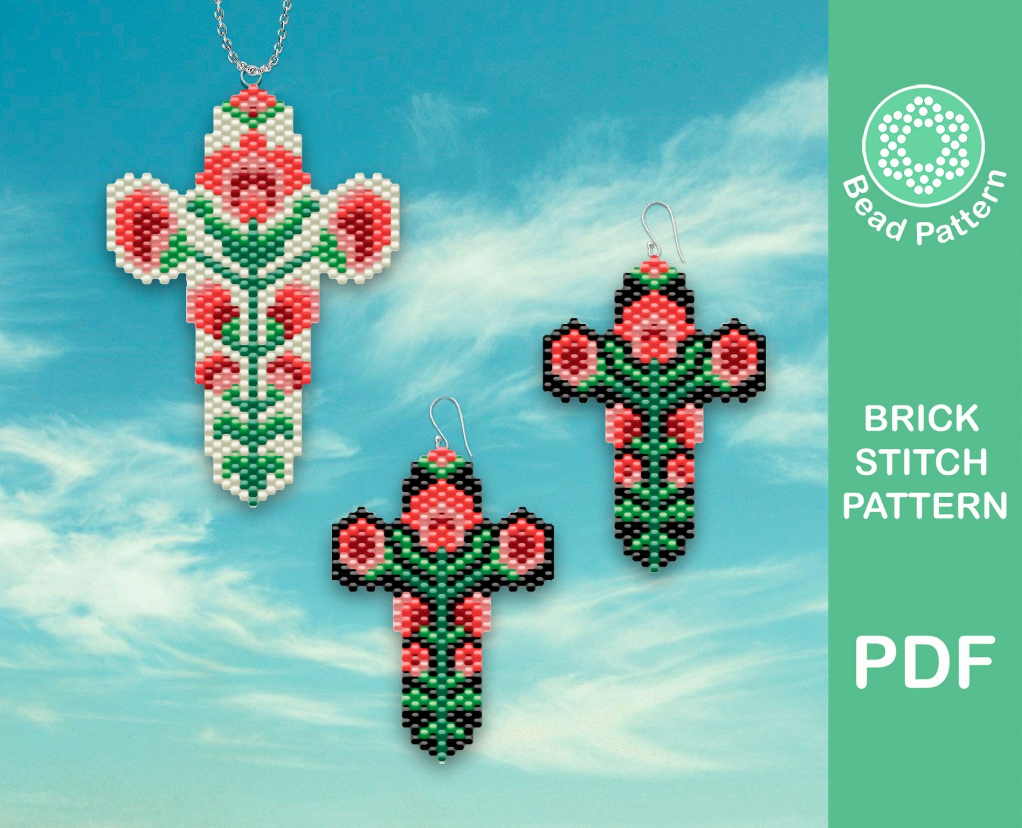 Cross brick stitch patterns PDF miyuki delica