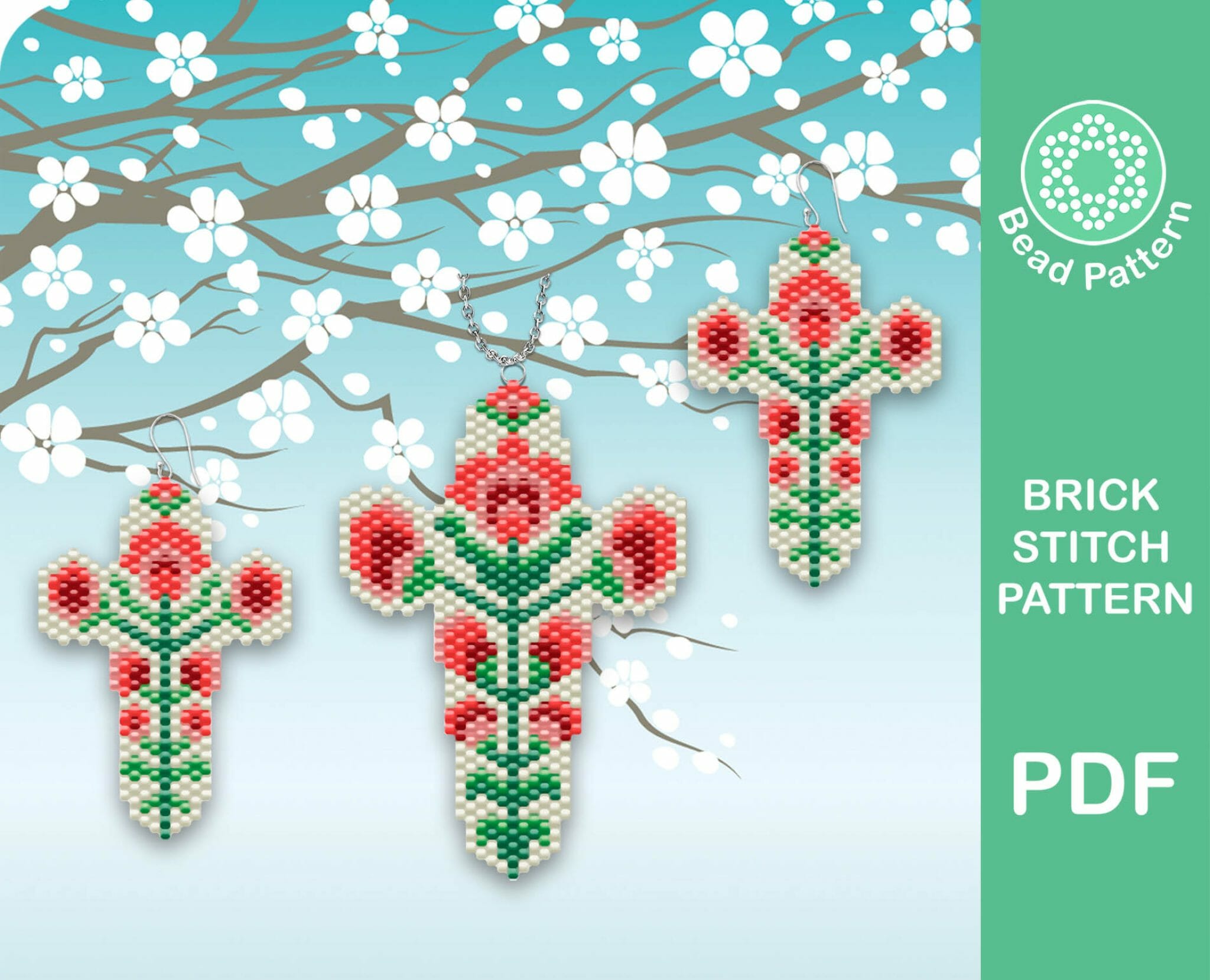 Cross brick stitch patterns PDF miyuki delica