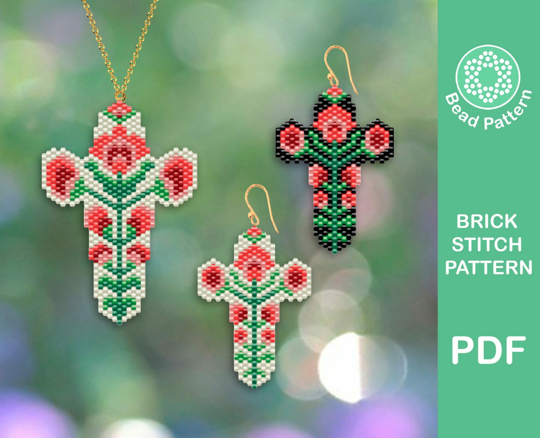 Cross brick stitch patterns PDF miyuki delica