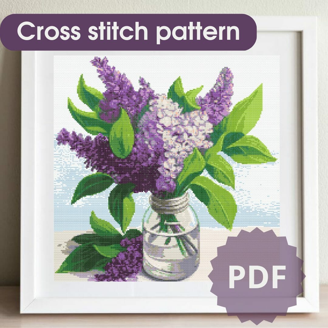 Lilac Cross Stitch Pattern